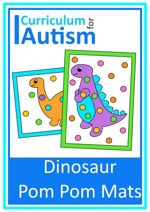 Autism Fine Motor Pick Up POm Pom Finger Grasp Dinosaur Sheets Special ...