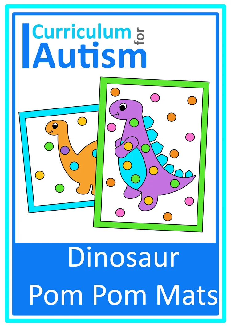 Autism Fine Motor Pick Up POm Pom Finger Grasp Dinosaur Sheets Special ...