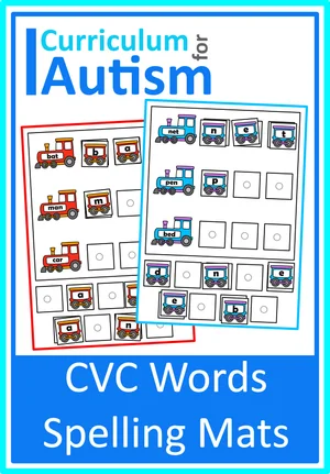 Reading Decoding CVCE Words Cut Paste Phonics Worksheets Autism Special ...