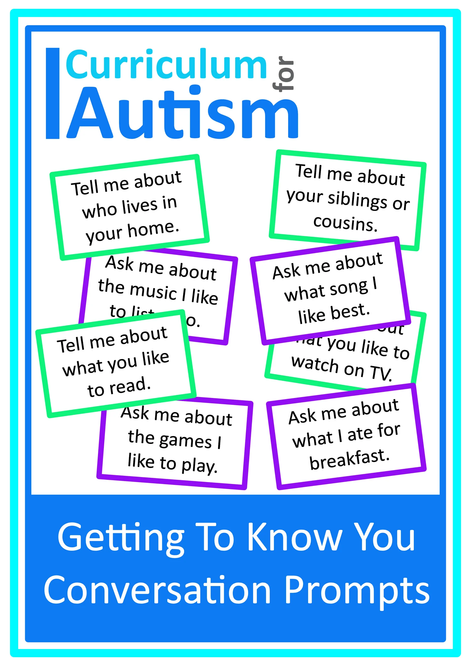 Autism Speech Therapy Appropriate Conversation Topics Social Skills ...