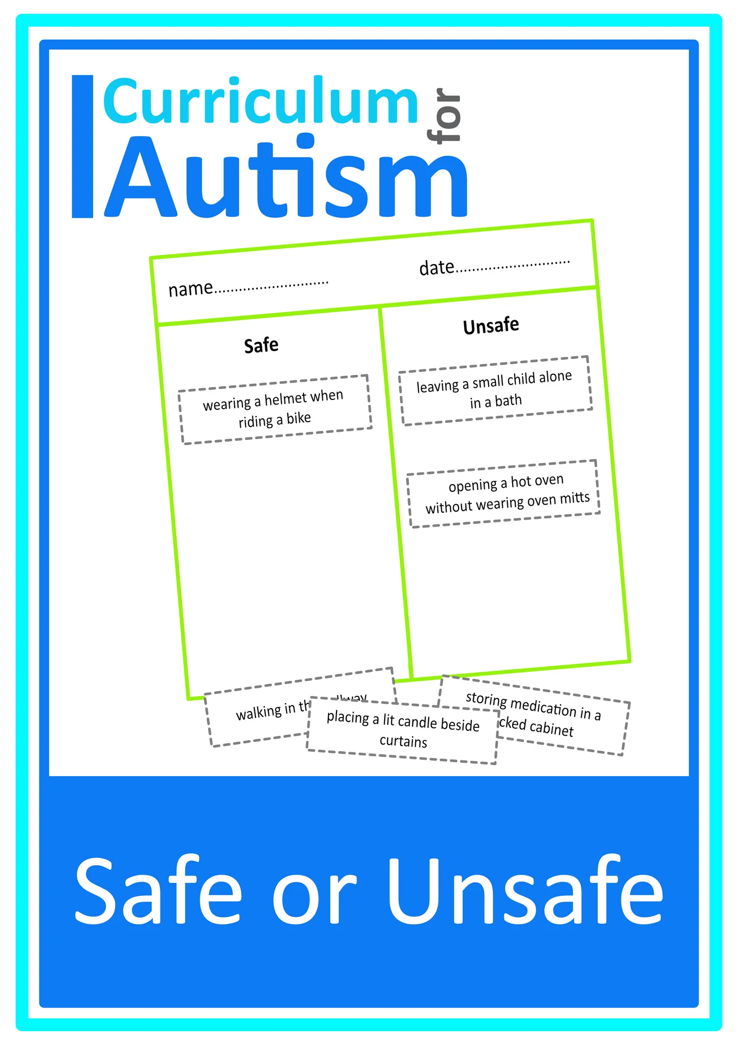 Autism Stop Visual Prompts Behavior Safety Special Education ...