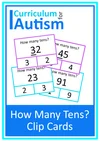 Place Value Tens Sort Cut & Paste Worksheets Autism Special Education ...