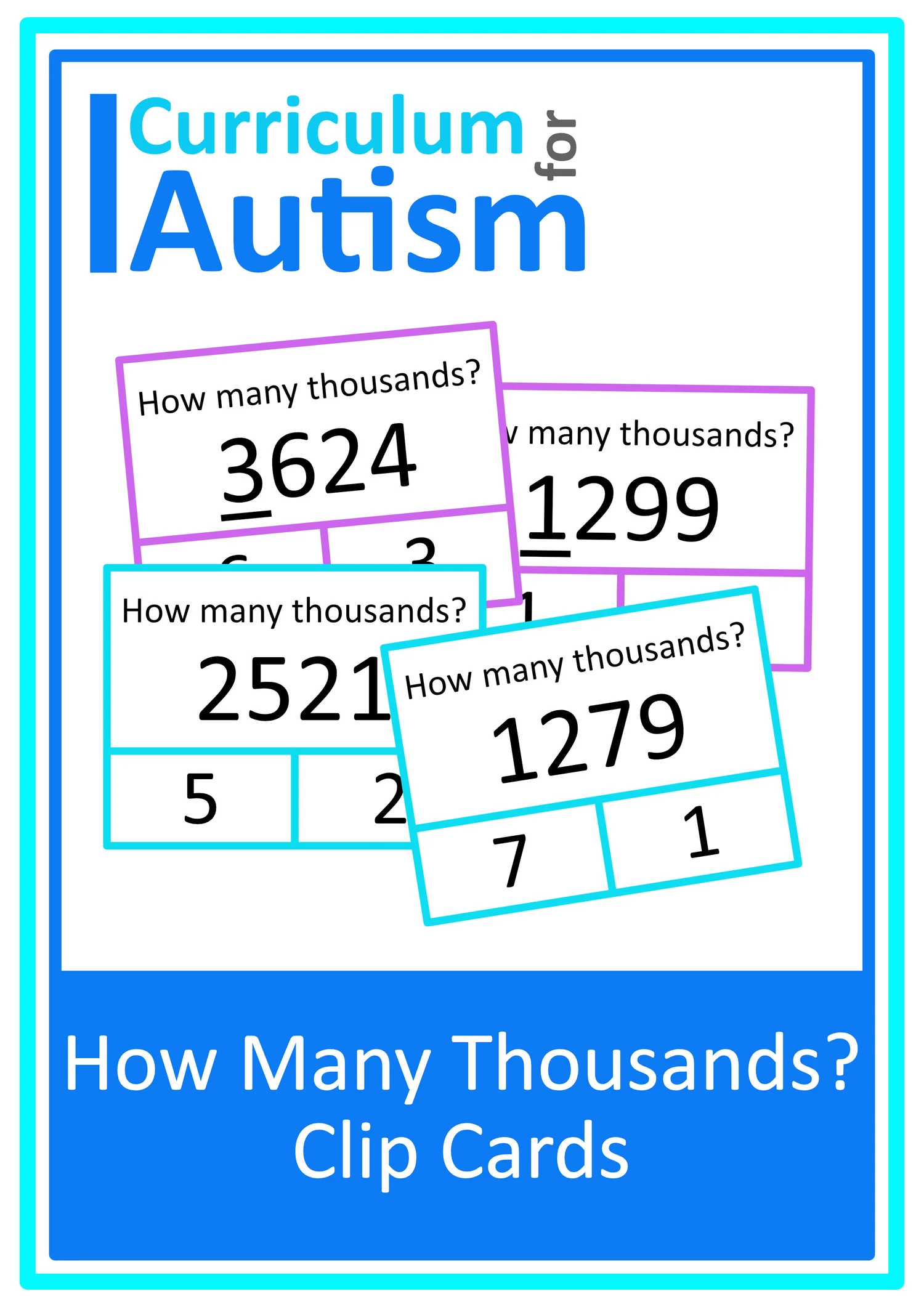 Rounding Numbers Task Cards Autism Special Education Resource Inclusion ...