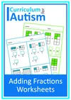 Introductions to Simple Fractions Visual Worksheets Autism Special ...