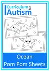 Autism Fine Motor Pick Up POm Pom Finger Grasp Dinosaur Sheets Special ...