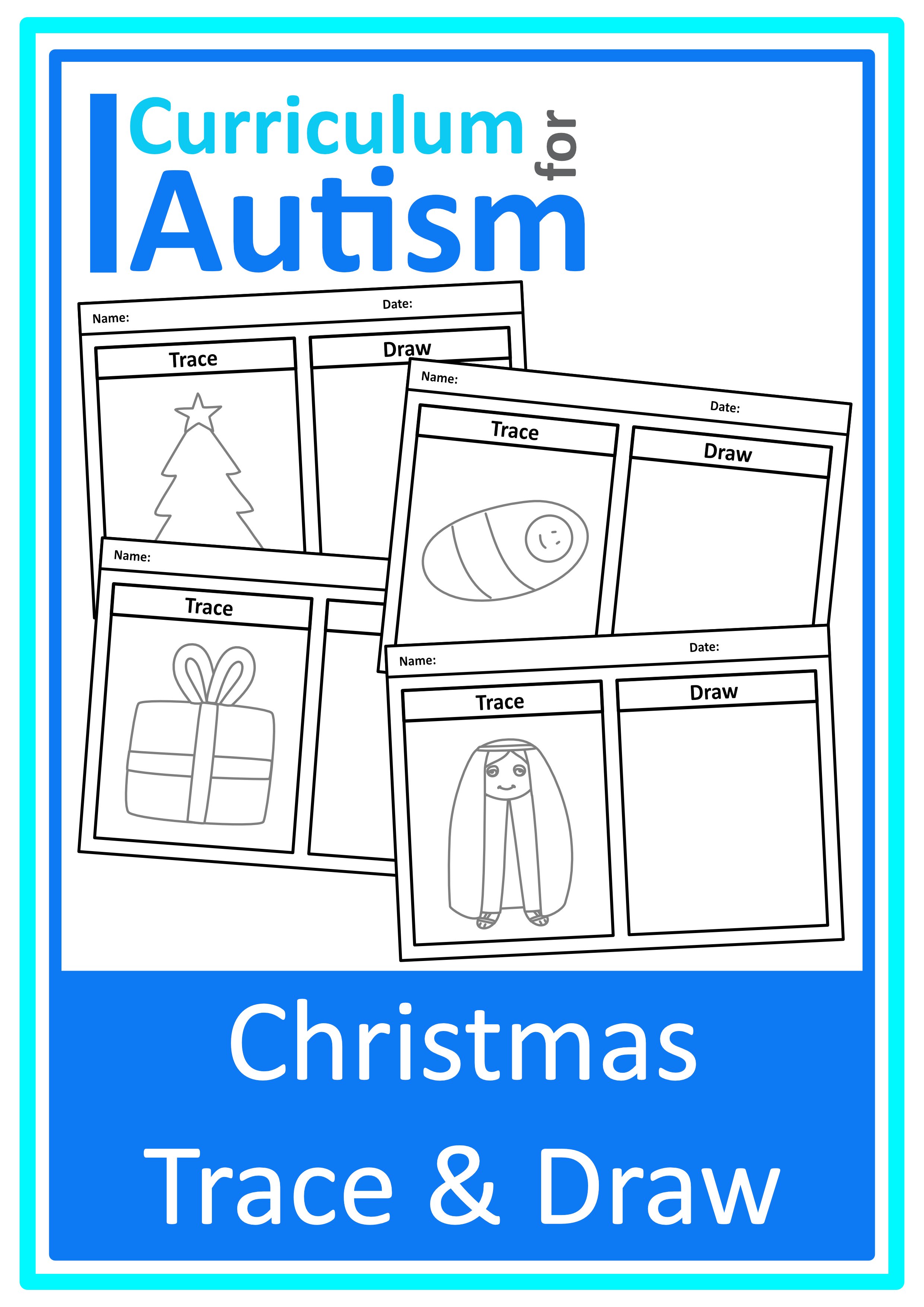 Autism Fine Motor Skills Trace Draw Shapes Activity Special Education ...