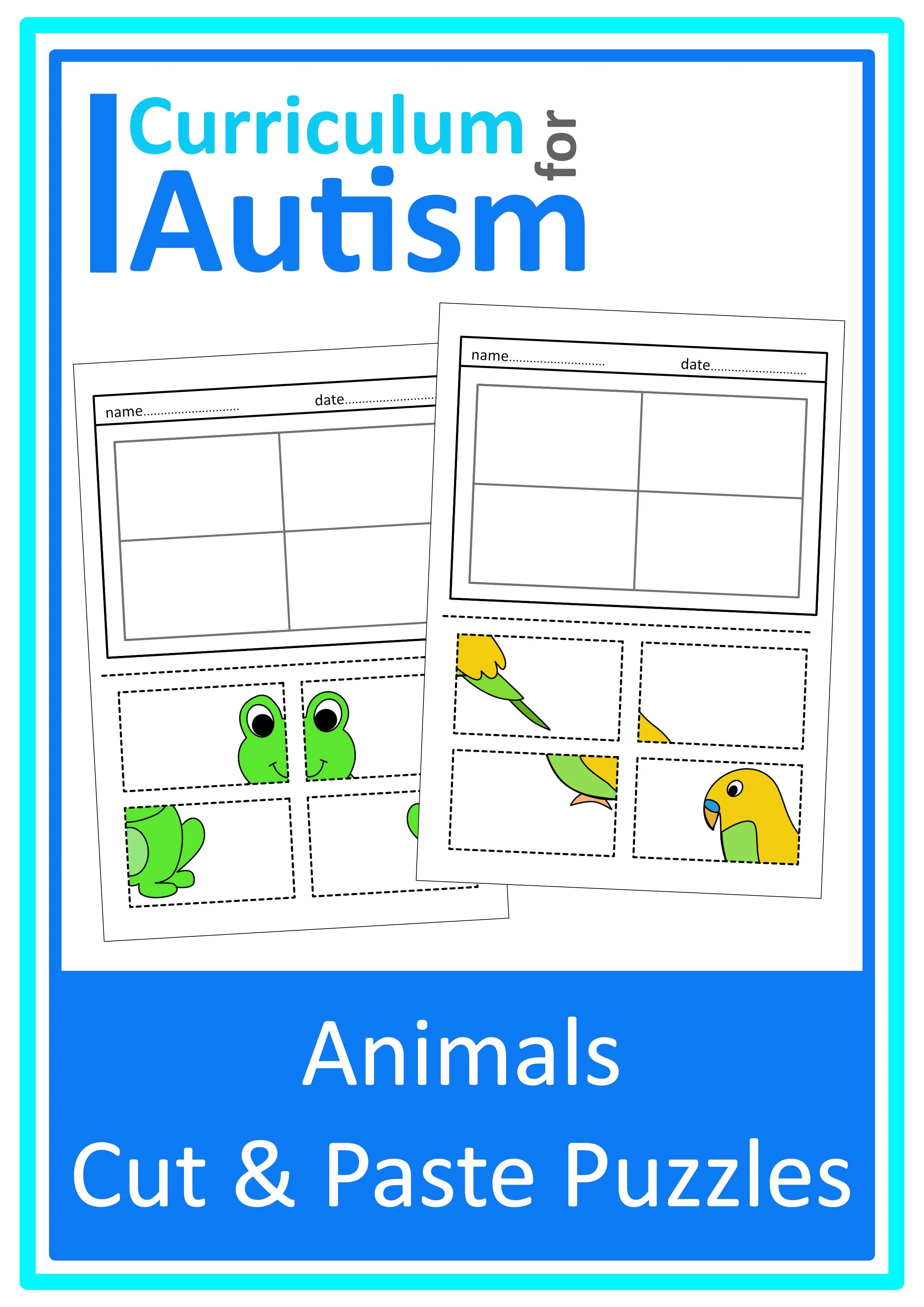 Mosaic Cut & Paste Crafts Autism Special Education Classroom Homeschool ...