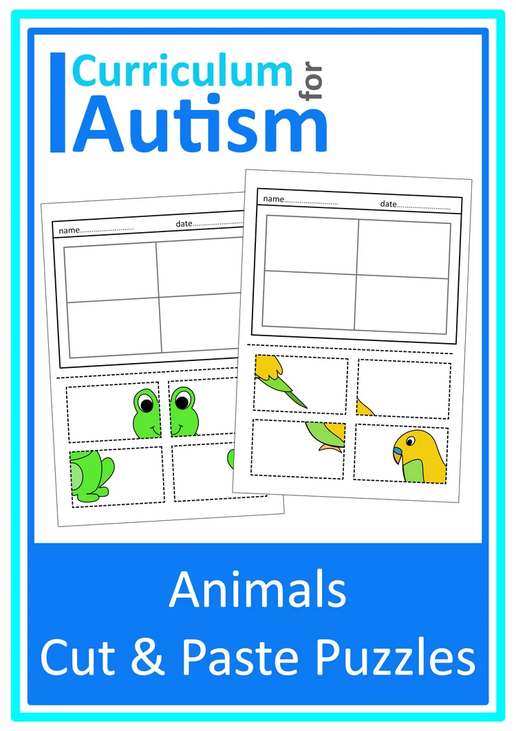 Mosaic Cut & Paste Crafts Autism Special Education Classroom Homeschool ...