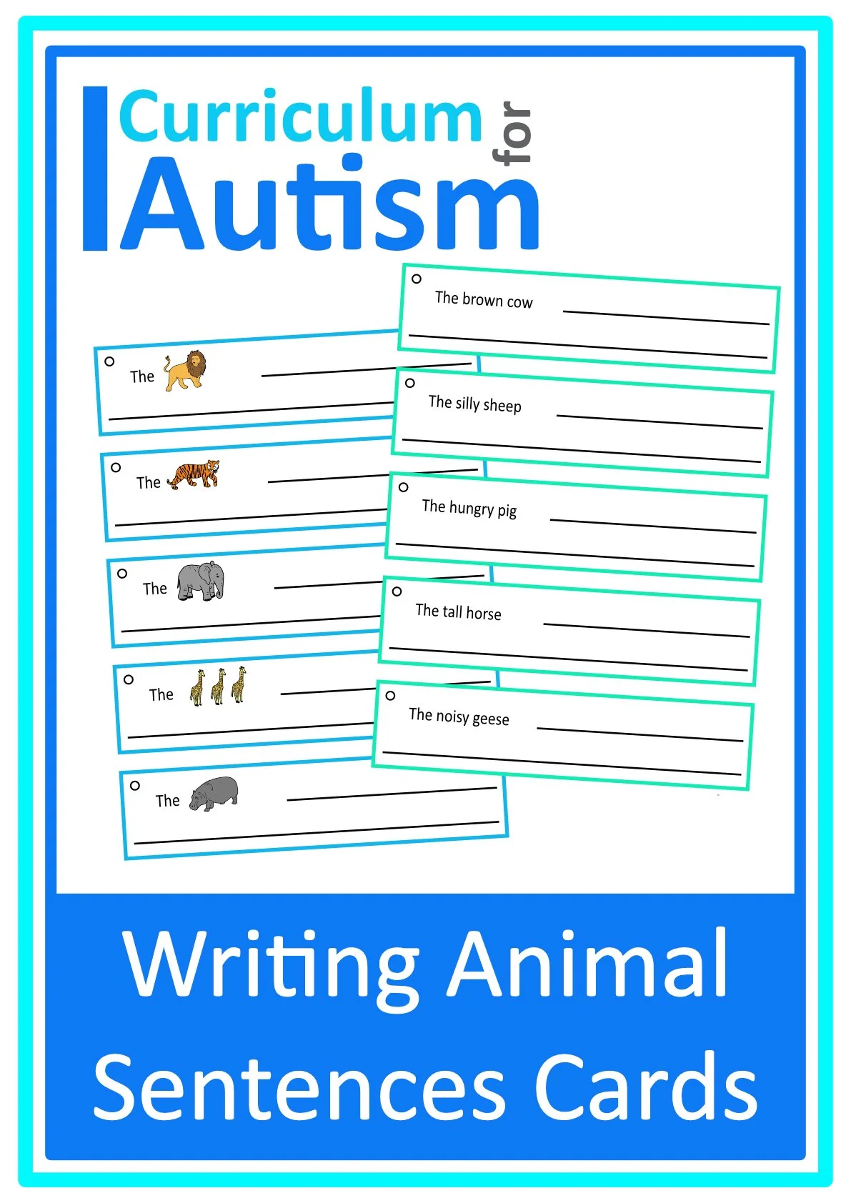 Read Aloud Fluency Sentence Strips Reptiles Autism Special Education ...