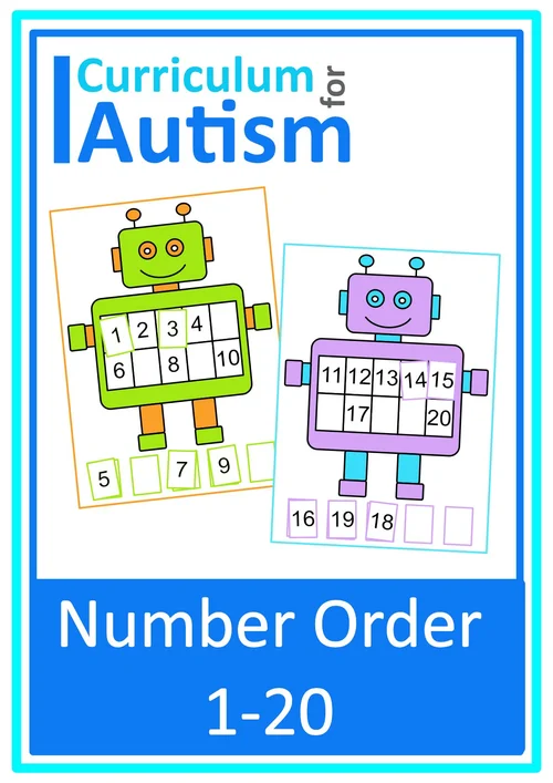 More or Less Comparing Groups of Numbers Cards Autism Special Education ...