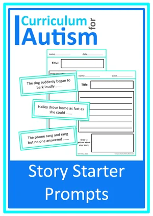 Writing Simple Paragraphs with Prompts large Print Worksheets Autism ...