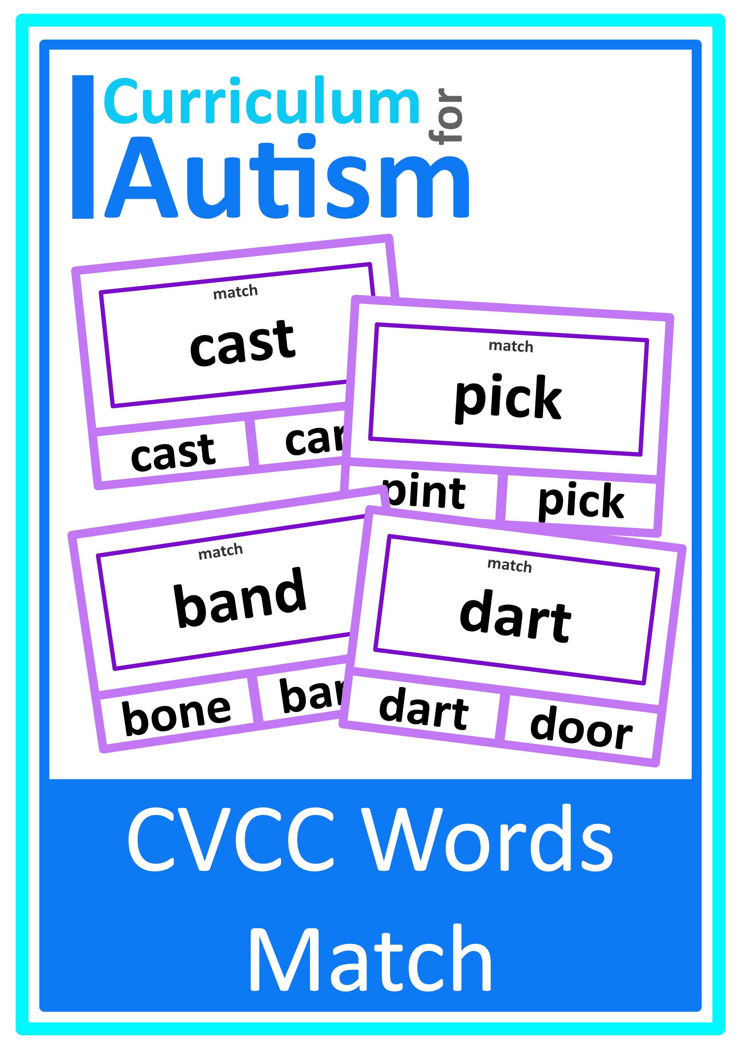 Phonics Vowel Teams Word Cards Autism Special Education Resource ...