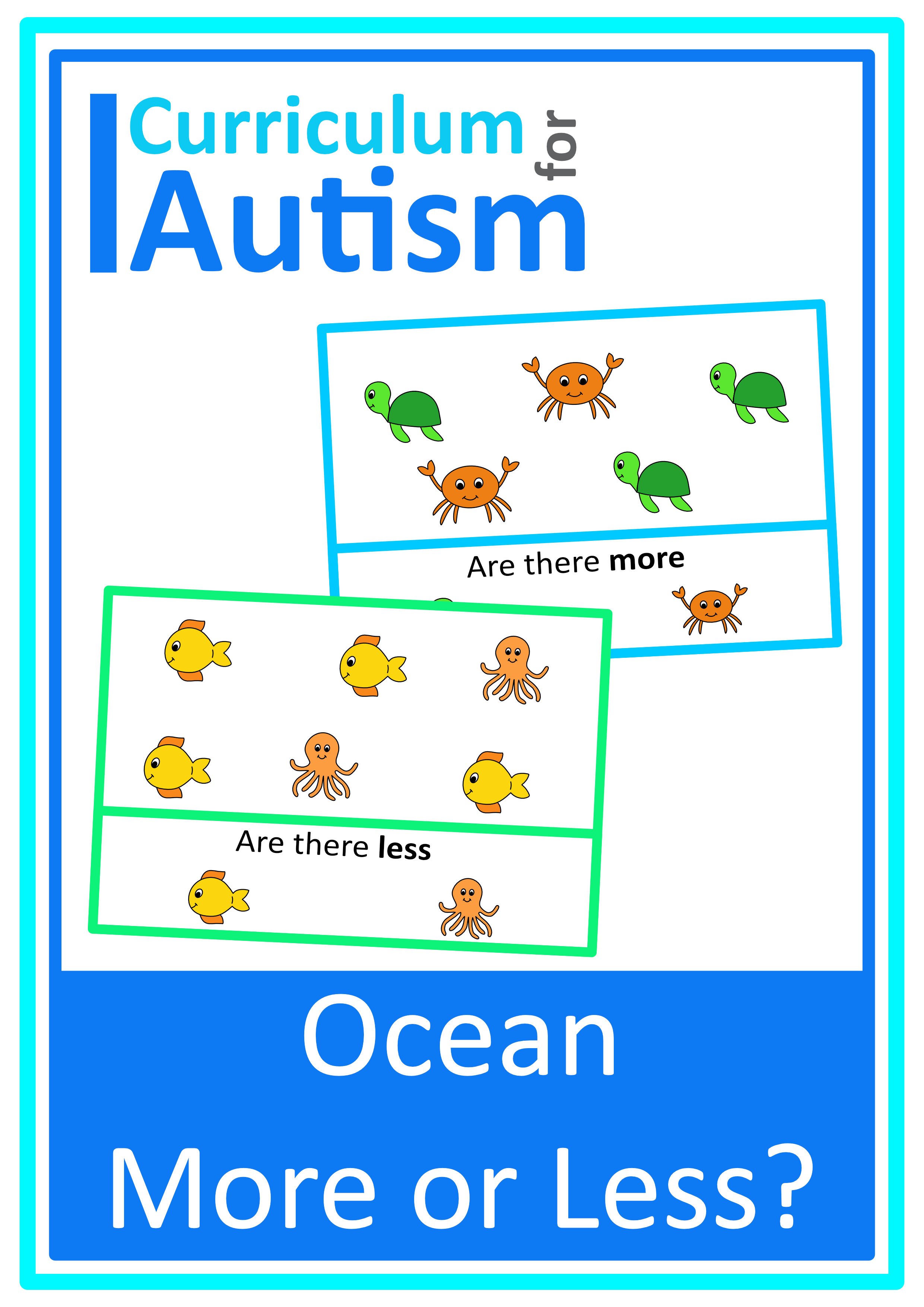 Printable Math Activities for students with autism & special education ...