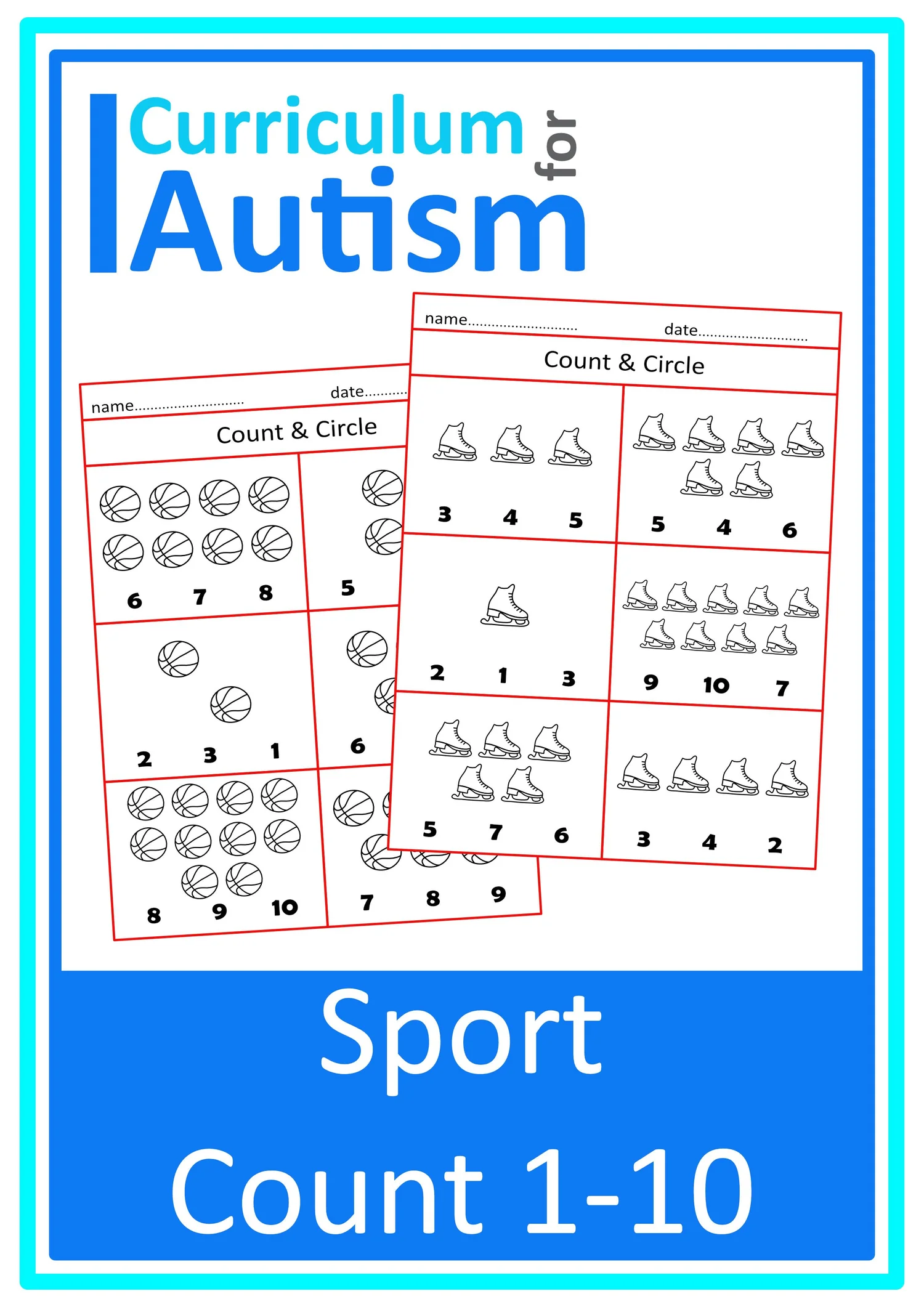 Autism & Special Education Math Worksheets, Cards & Activities for ...
