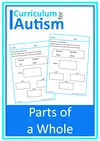 Parts of a Whole Vocabulary Match Worksheets Autism Special Education ...
