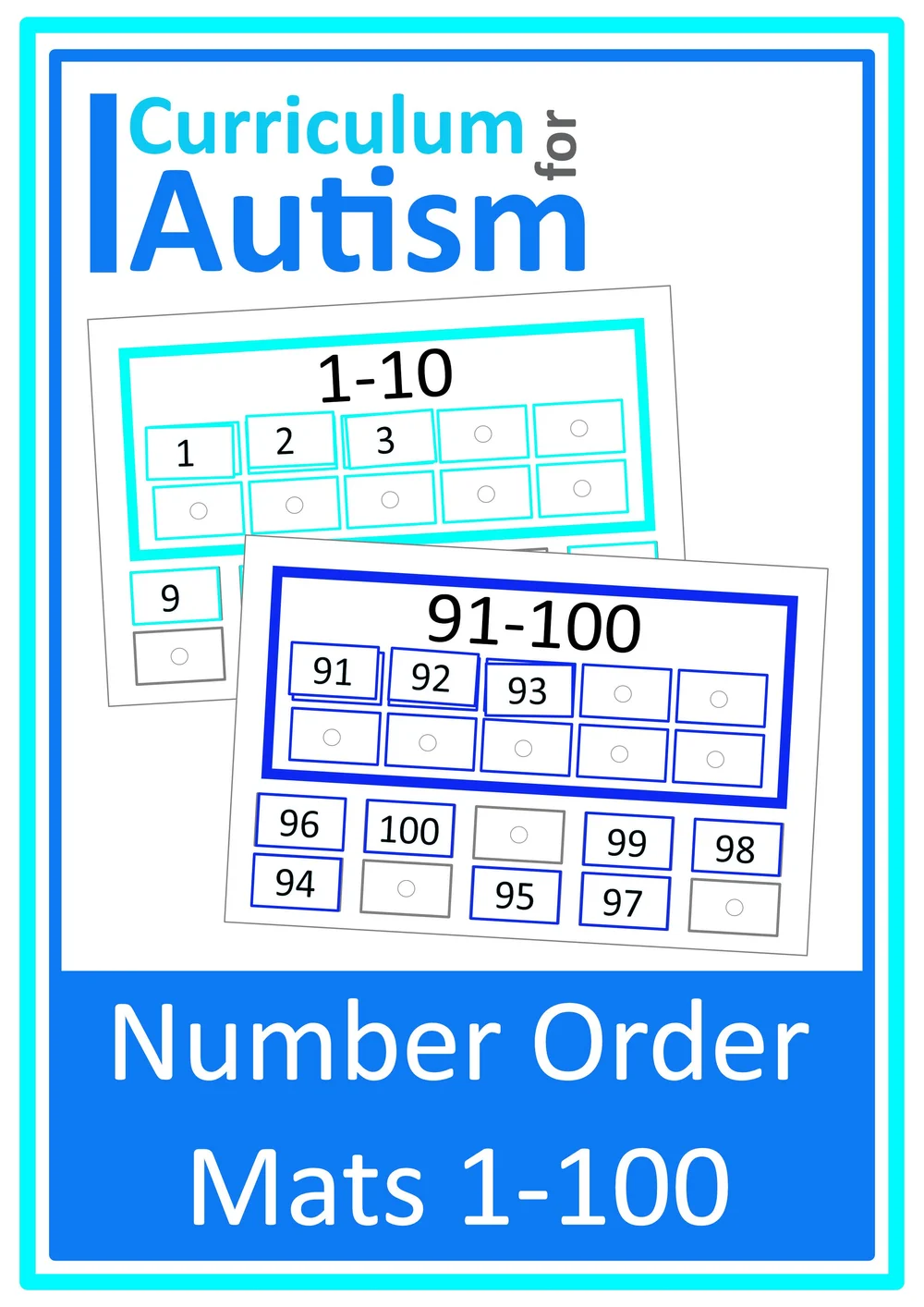 Number Order Sequencing 1-20 Robots Mats Autism Special Education Self ...