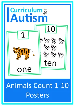 Count to 10 Worksheets 1-to-1 Correspondence Autism Special Education ...