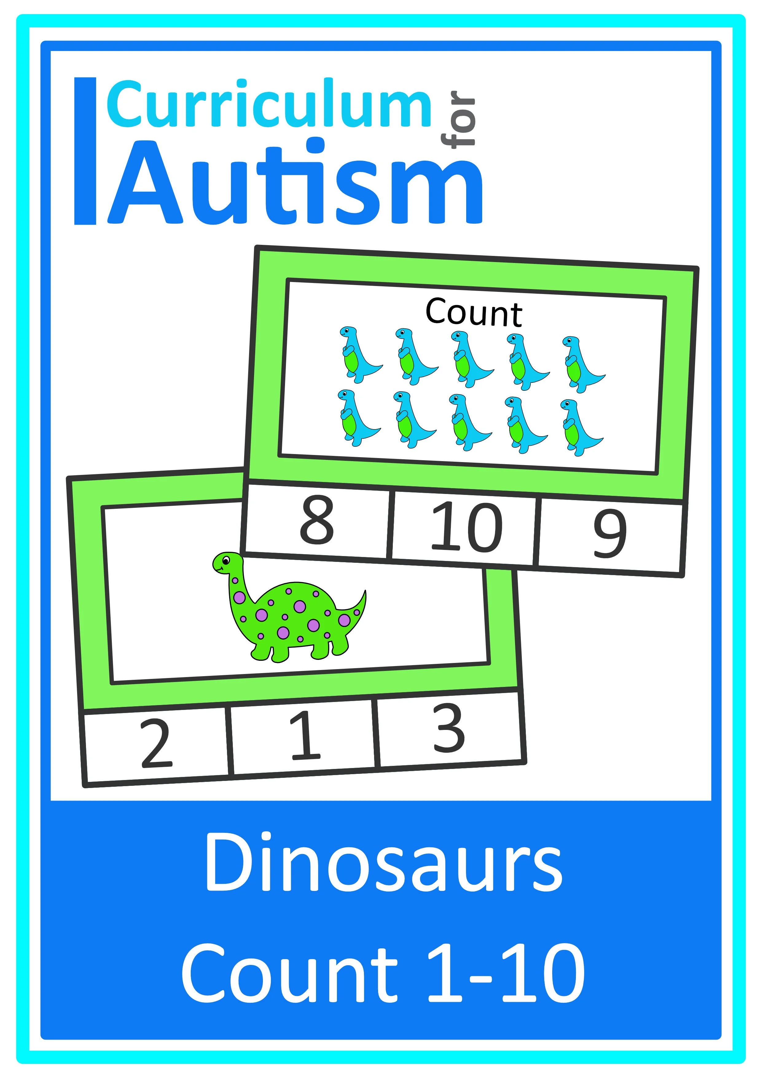 Autism Math Counting 1-20 Cut Paste Visual Worksheets Special Ed ...