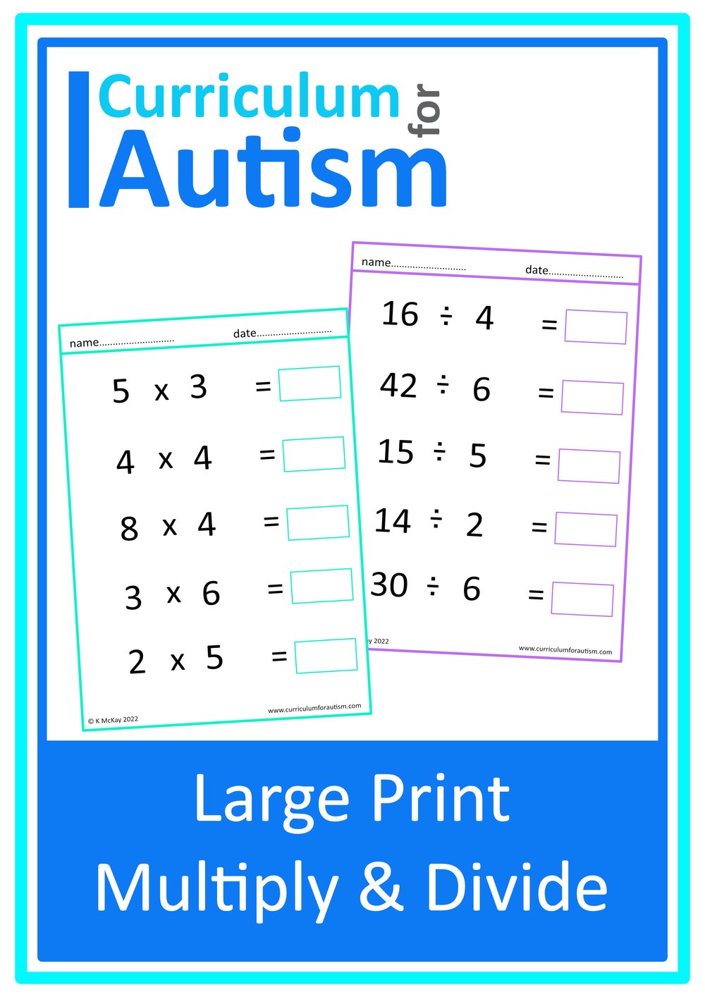 Division Table Worksheets