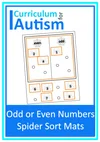 Odd or Even Numbers Sorting Mats Autism Special Education Self ...
