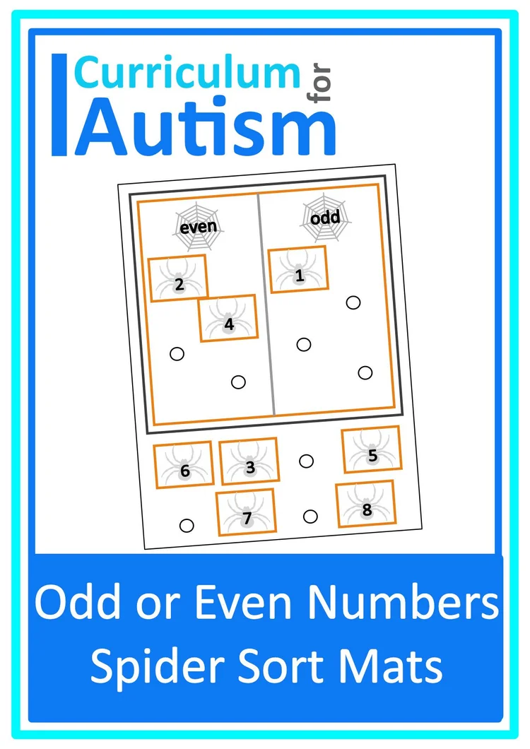 Odd or Even Numbers Sorting Mats Autism Special Education Self ...