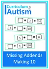 Number Line Addition 1-10 Worksheets Autism Special Education Resource ...