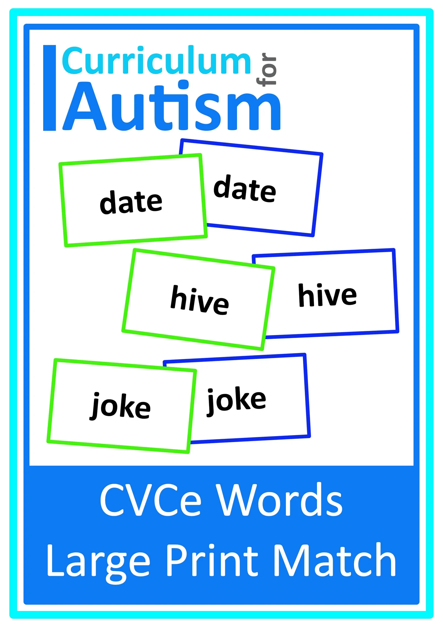 Rhyming Words Match Lotto Bingo Game Autism Special Education Phonics ...