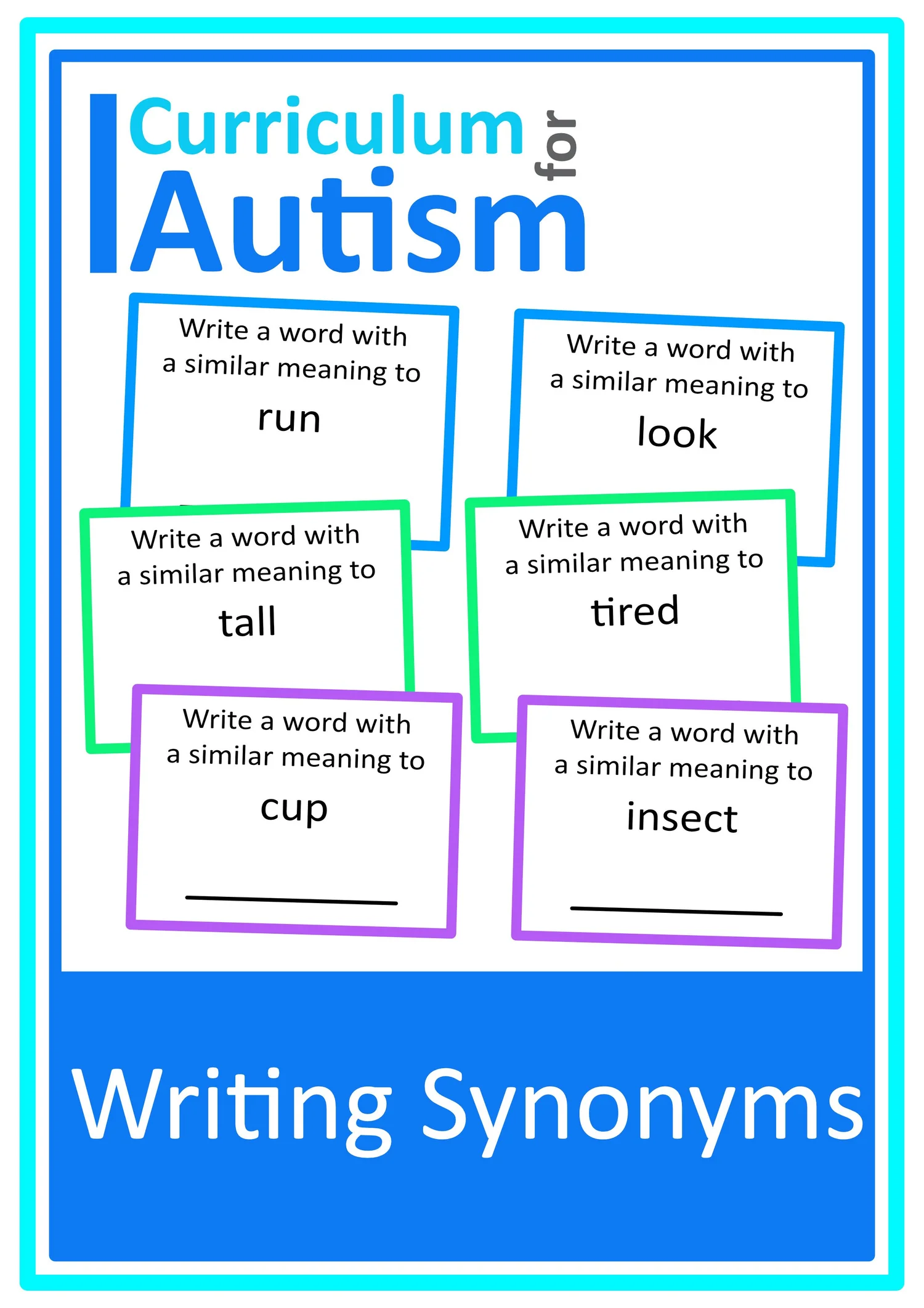 Describe Items with Adjectives Vocabulary Worksheets Autism Special ...