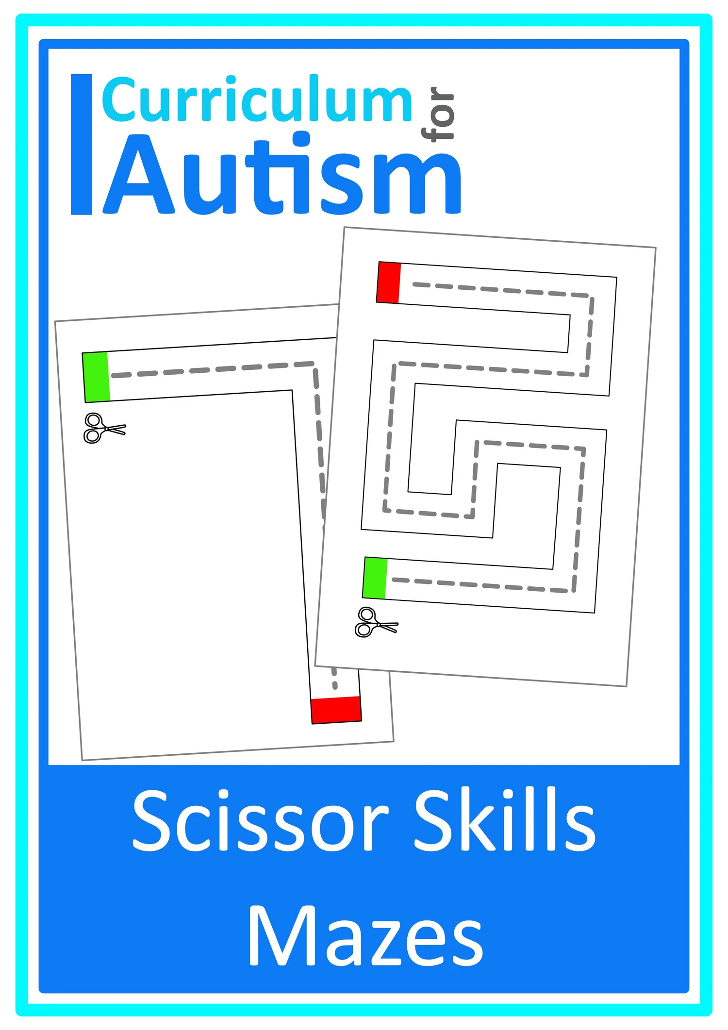 Scissor Skills Worksheets Autism Special Education Classroom Homeschool ...