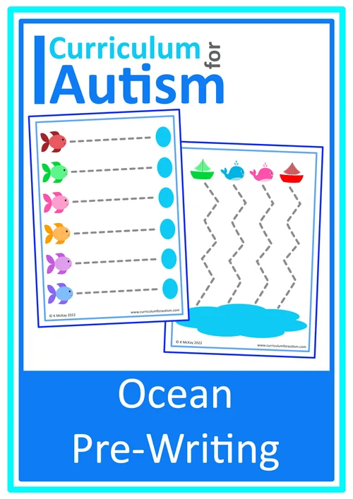 Pre Writing Worksheets Autism Special Education Classroom Homeschool ...
