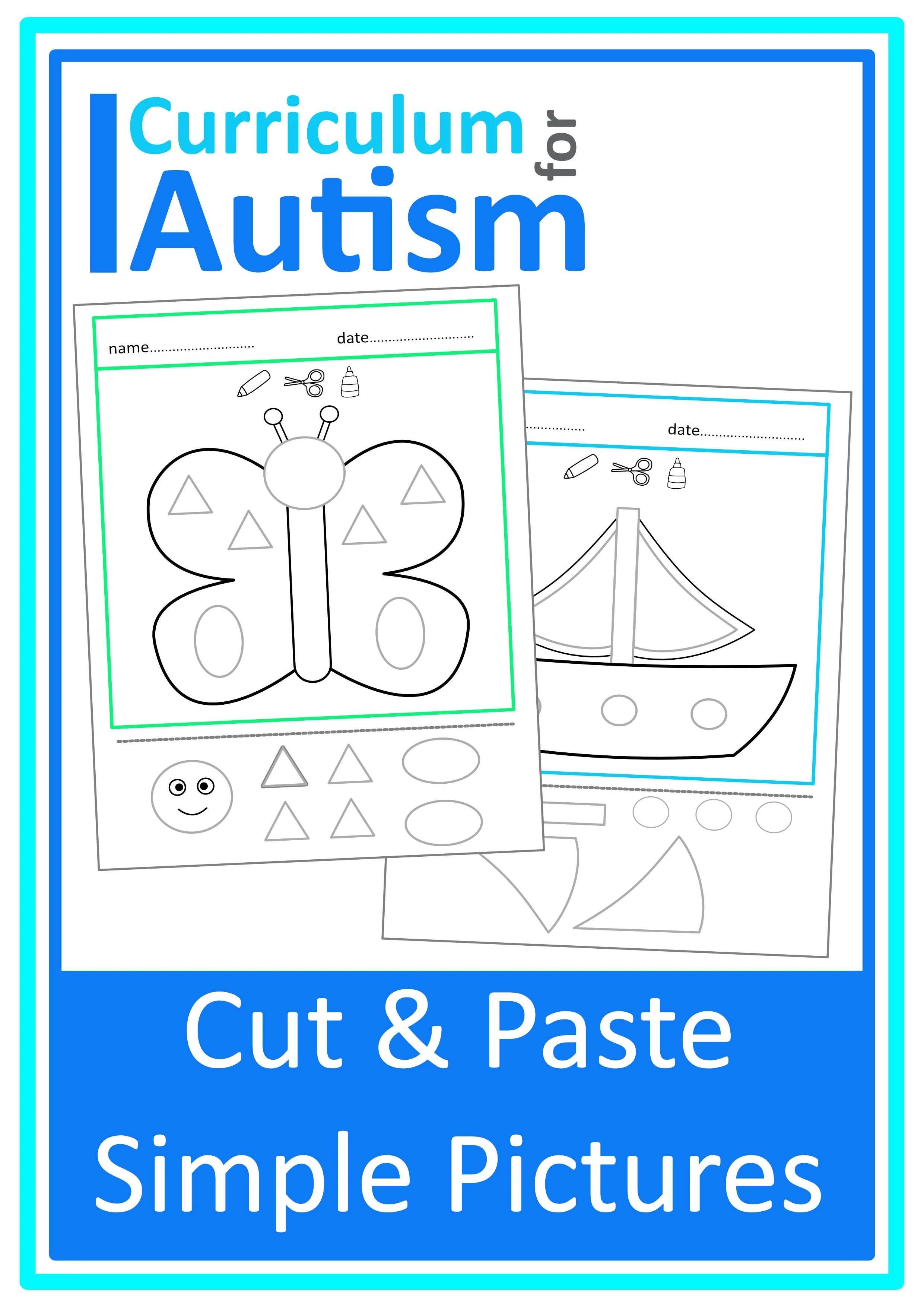 Mosaic Cut & Paste Crafts Autism Special Education Classroom Homeschool ...