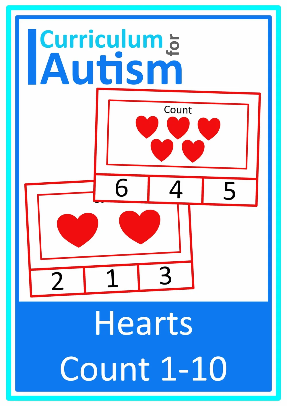 Errorless Counting 1-10 Cut Paste Worksheets Autism Special Ed Self ...