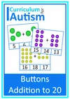 Addition 1-10 Large Print Worksheets & Cards Autism Special Education ...