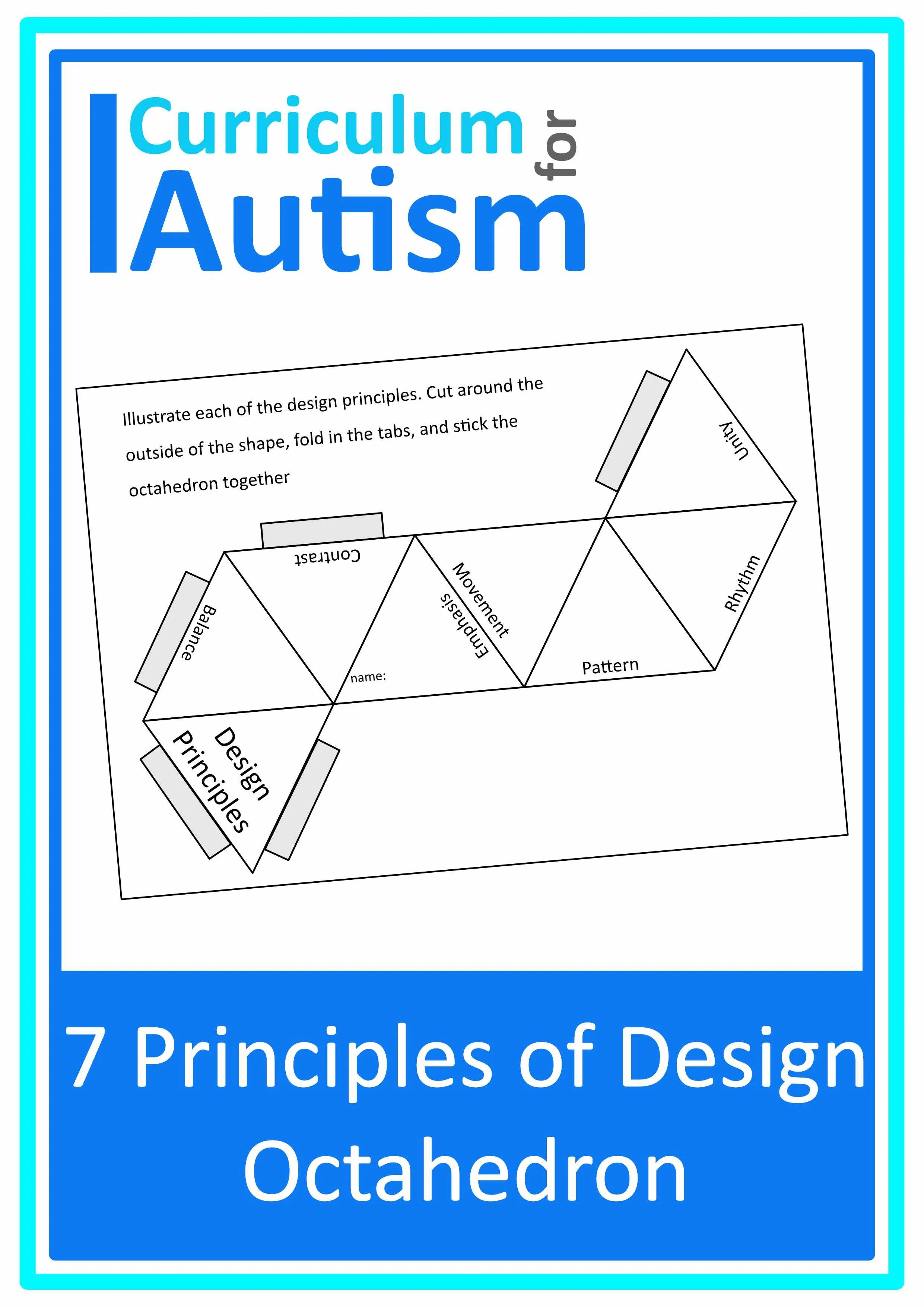 7 Elements of Art Model Craft Activity Special Education Autism ...