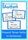 Present Tense Verbs in Sentences Worksheets Autism Special Education ...