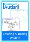 Tracing Drawing Wild Animals Worksheets Autismm Special Education Class ...