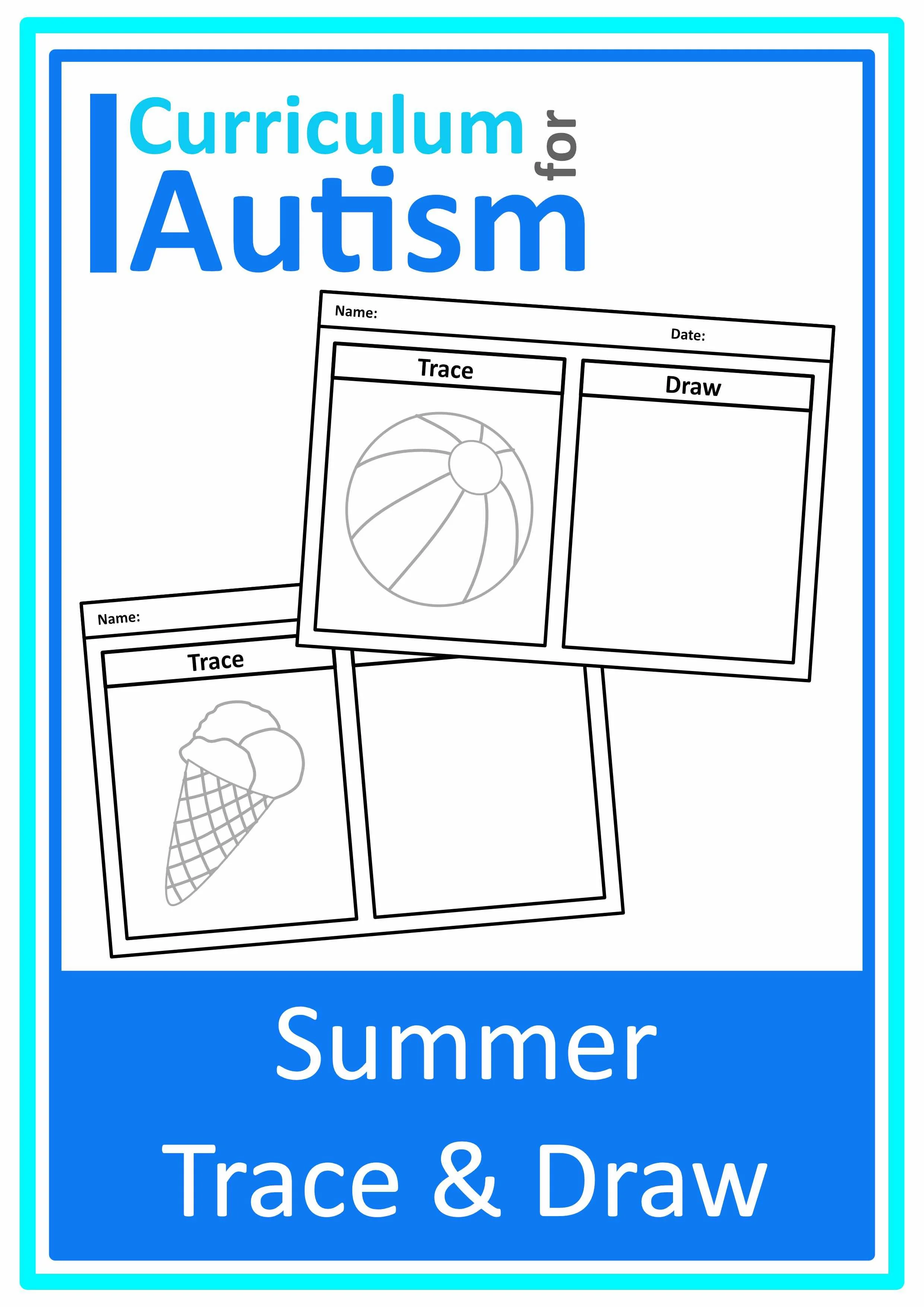 Robots Trace & Draw Worksheets Autism Special Education Classroom ...