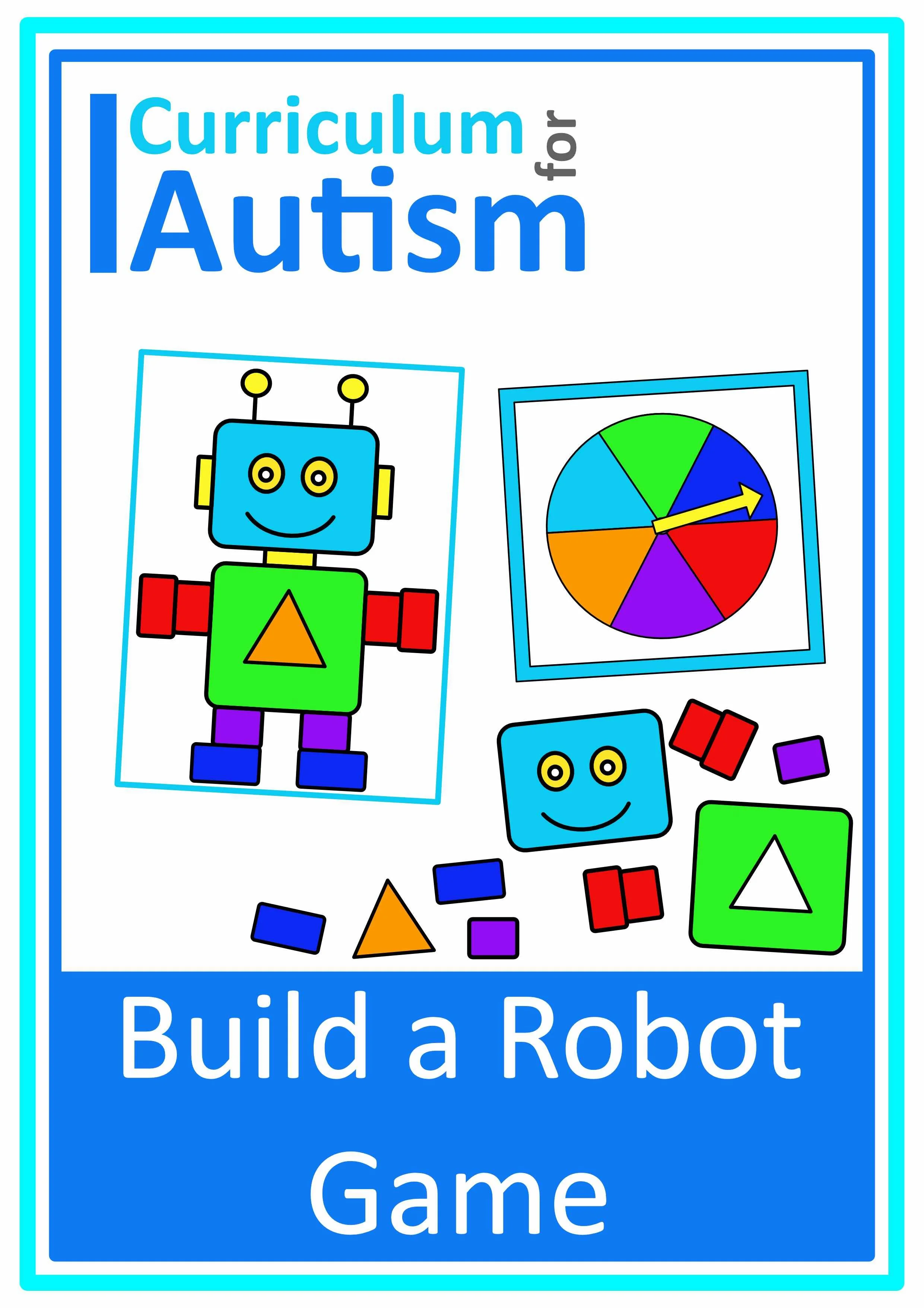 Robot Colors & Shapes Match Card Game Autism Special Education ...