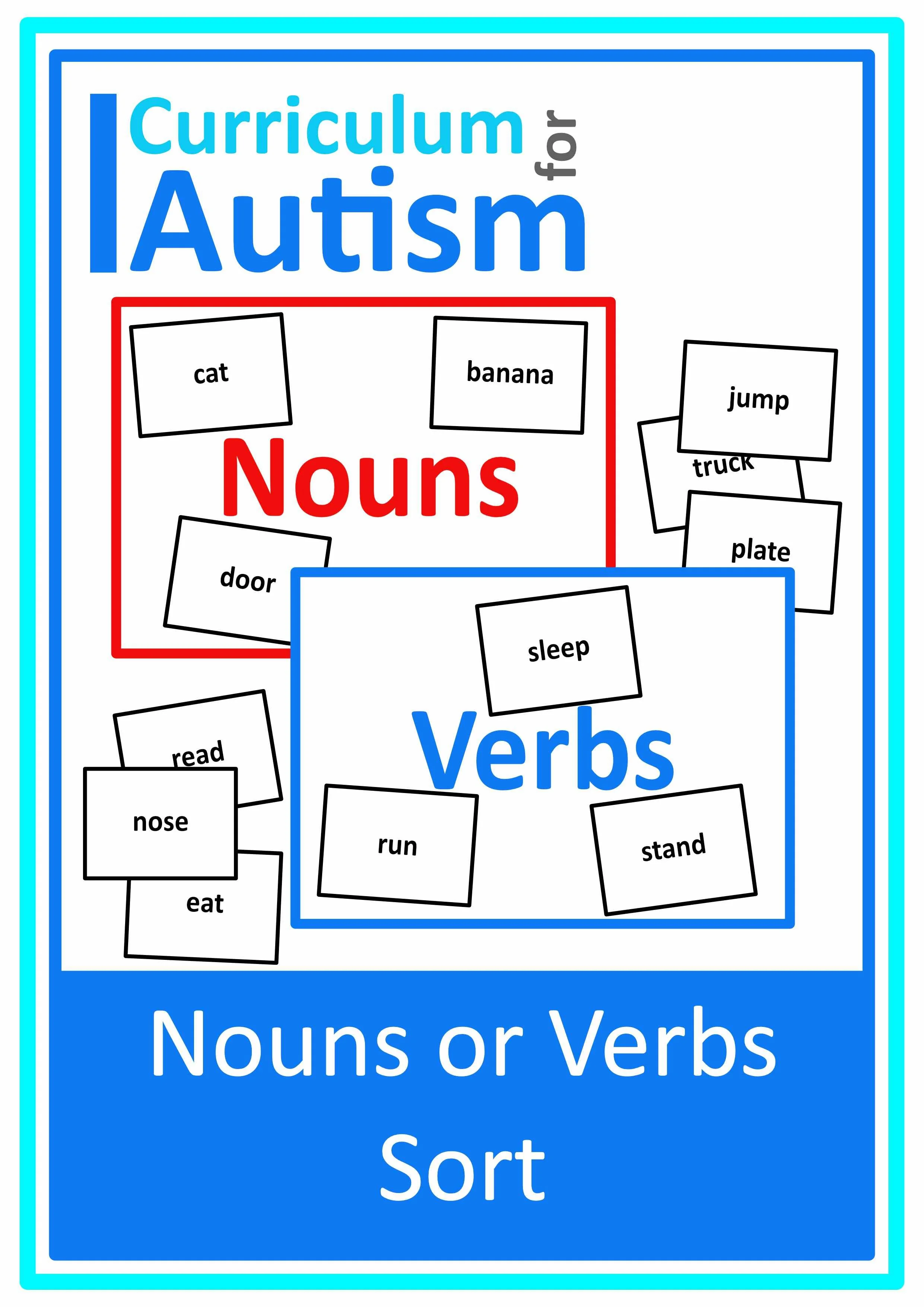 Nouns Picture & Word Match Vocabulary Mats Activity Autism Special ...