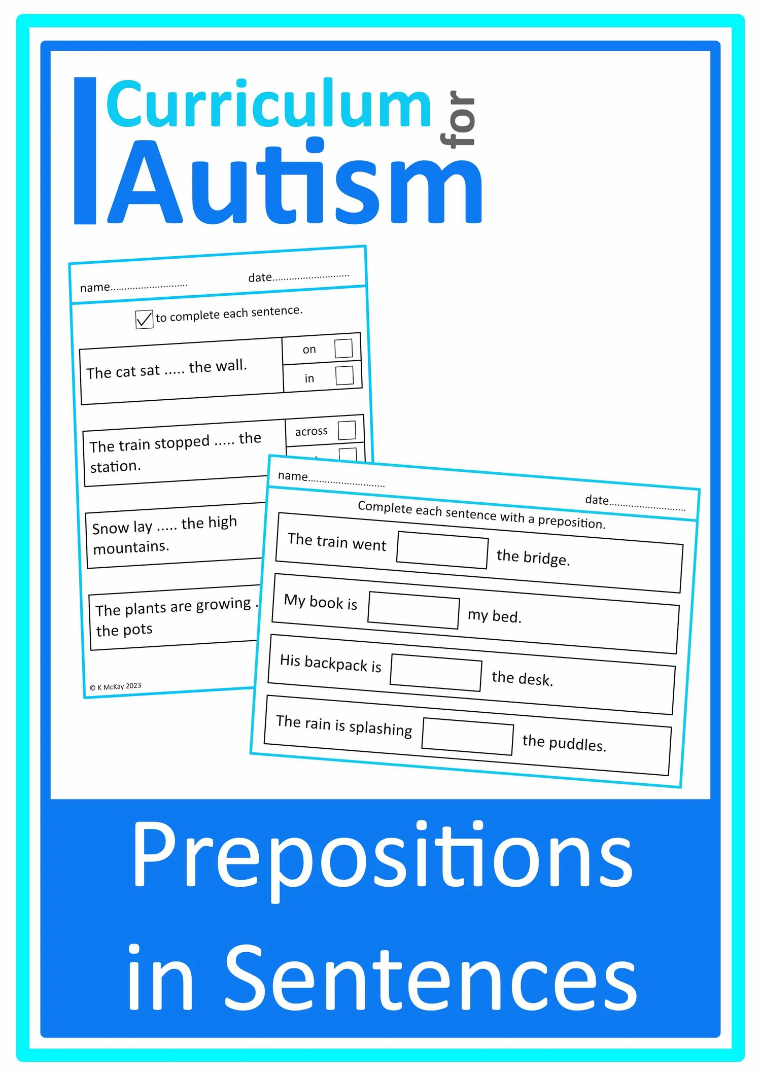 Reading Complex Sentences Aloud Autism Special Education Resource ...