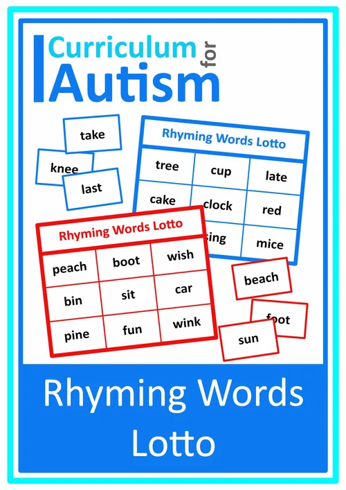 Phonics CVC Words Memory Pairs Game Autism Special Education ...
