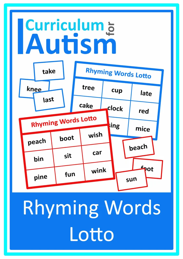 Phonics CVC Words Memory Pairs Game Autism Special Education ...