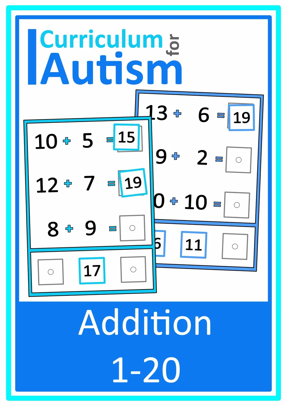 Making 10 by Addition Cards & Worksheets Autism Special Education ...