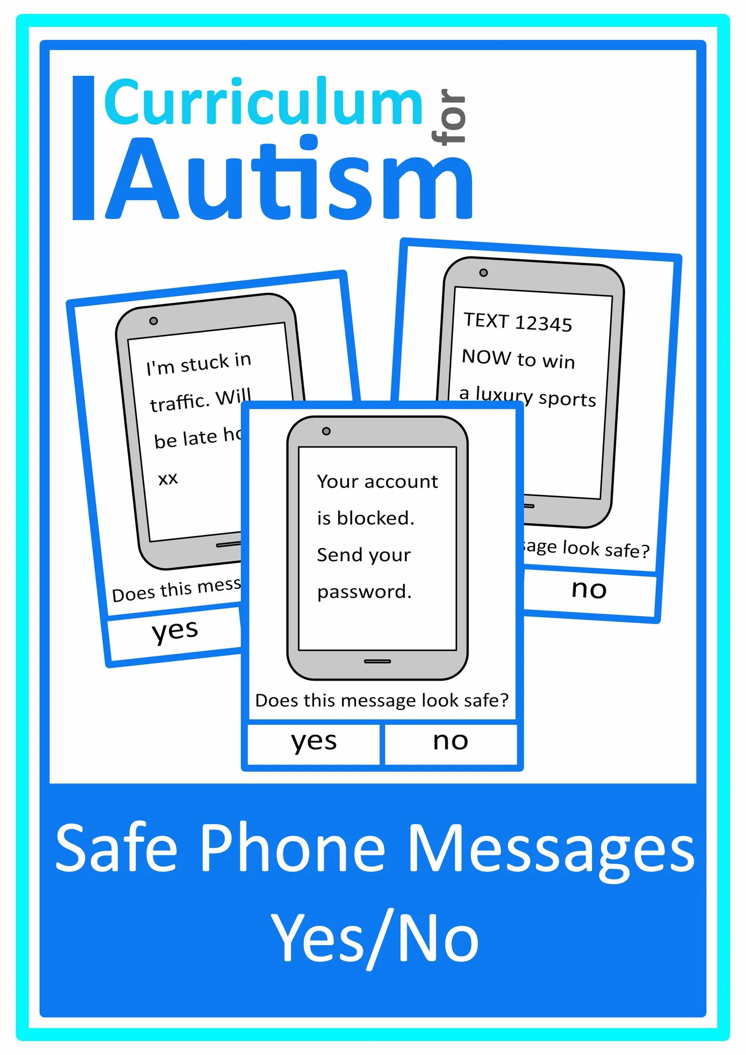 Autism Safety Skills Yes or No Cut & Paste Worksheets Special Education ...