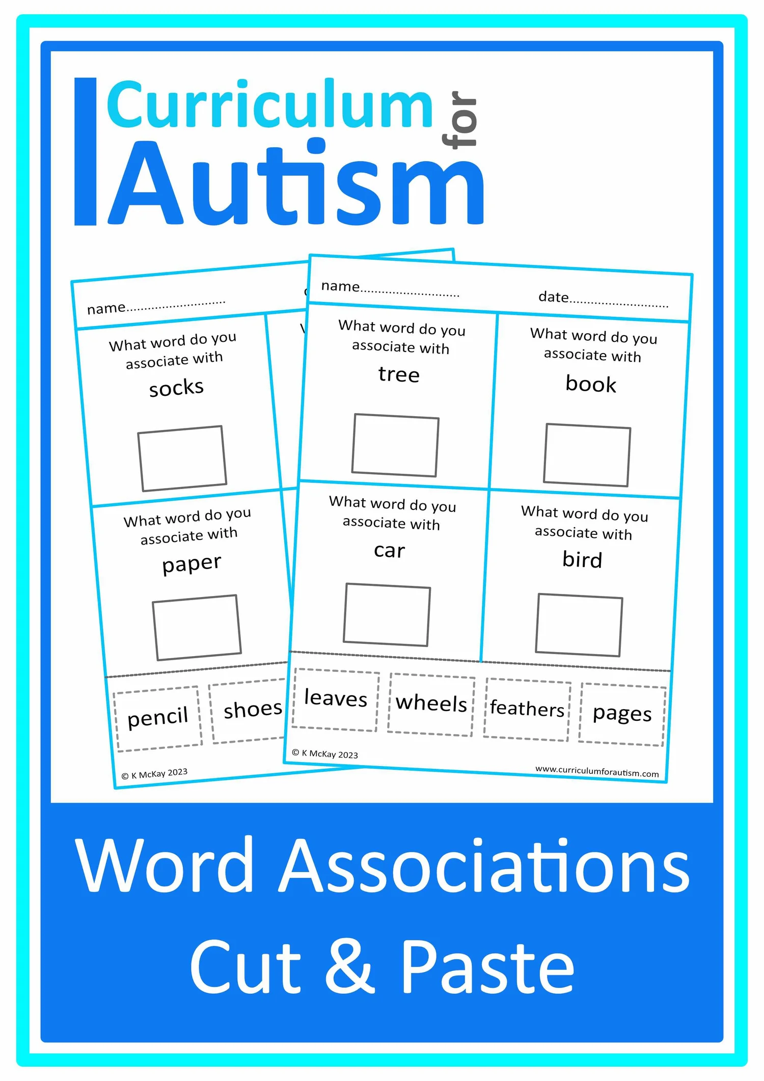 Autism Vocabulary Picture Yes No Worksheets Special Education Speech ...