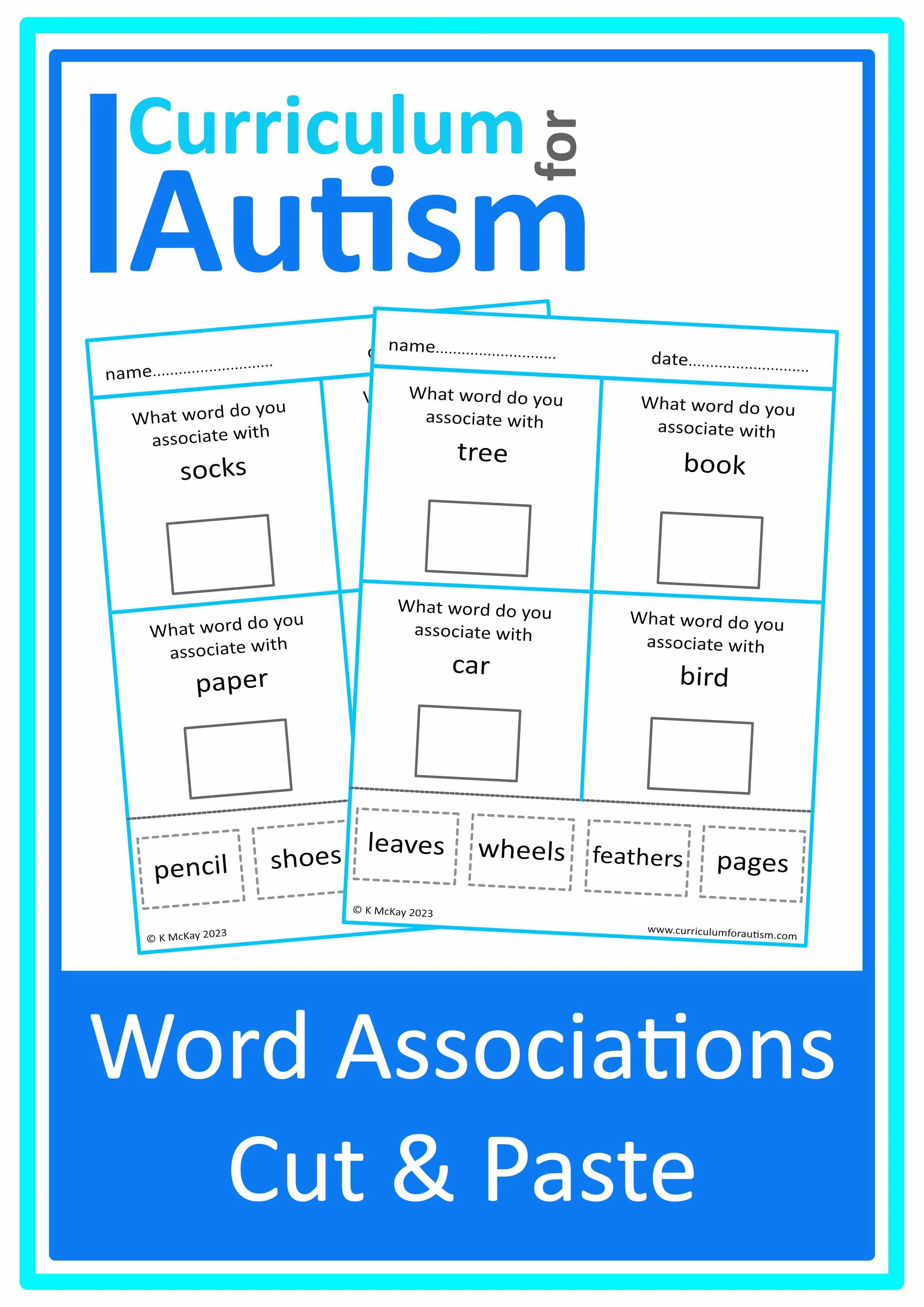 Autism Vocabulary Picture Yes No Worksheets Special Education Speech ...