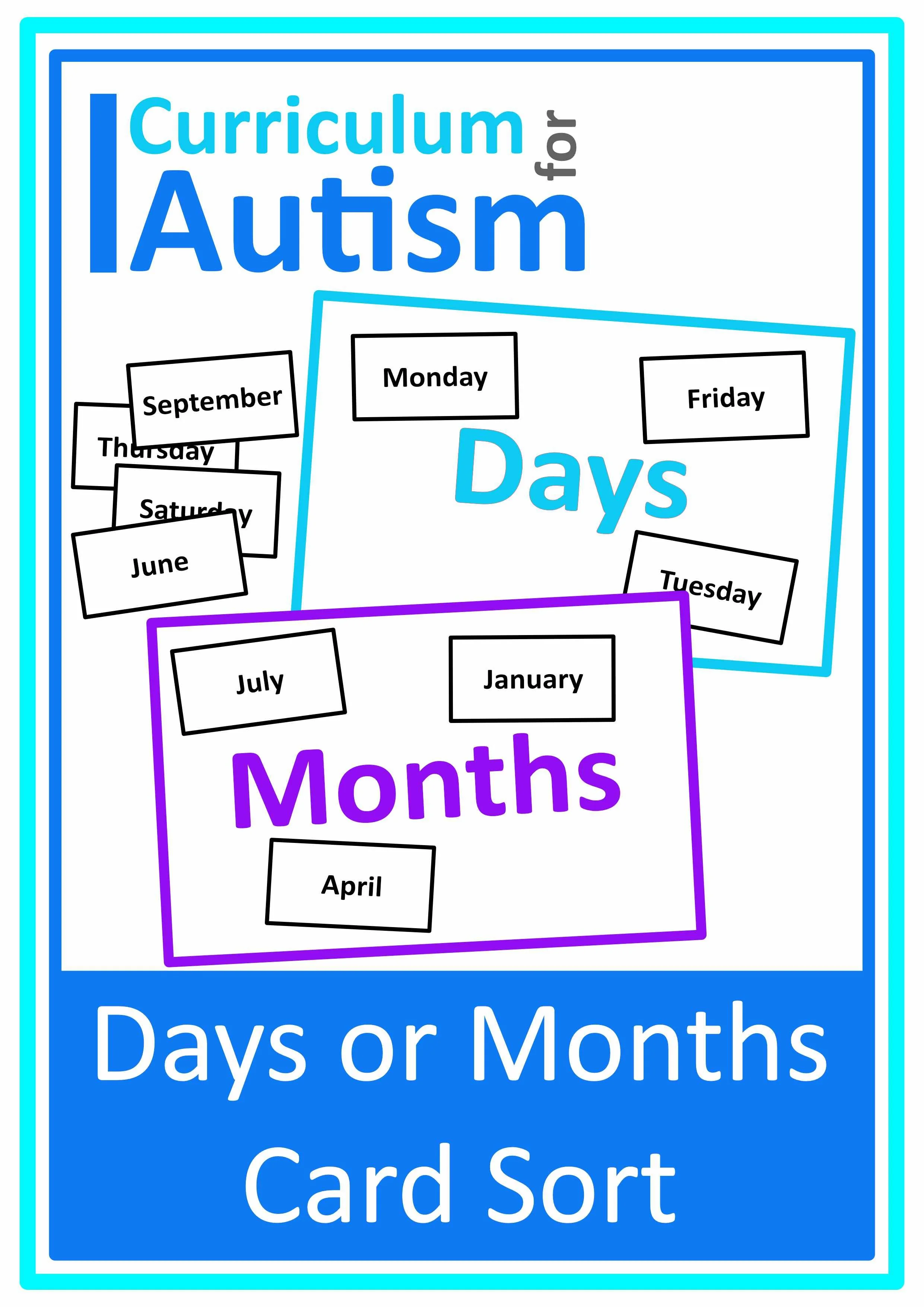Calendar Skills Days & Months Facts Games Autism Special Education Life ...