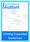 Writing Simple Sentences Cut & Paste Large Print Worksheets Autism ...