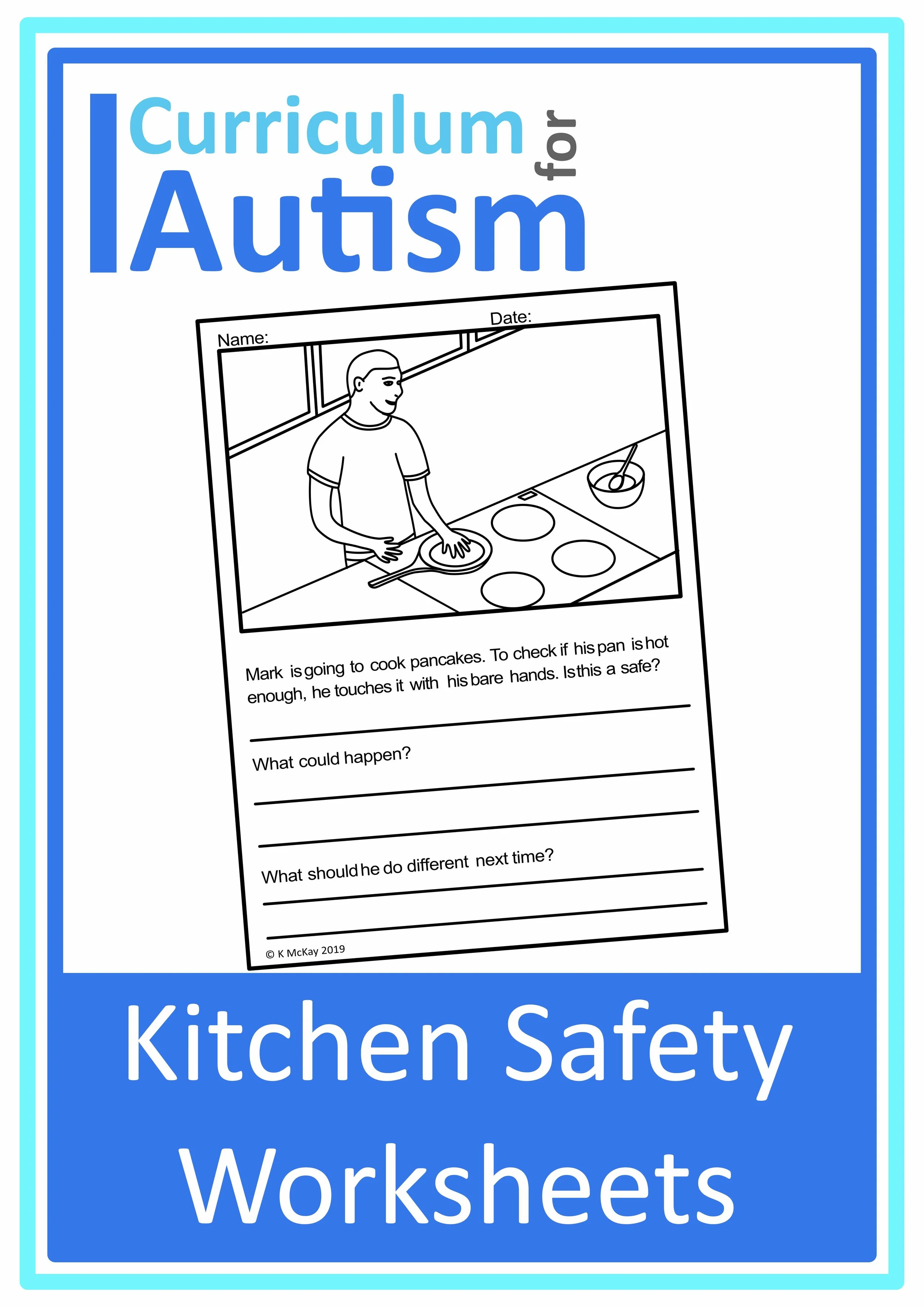 Autism Kitchen Safety Cooking Rules Worksheets Special Education ...
