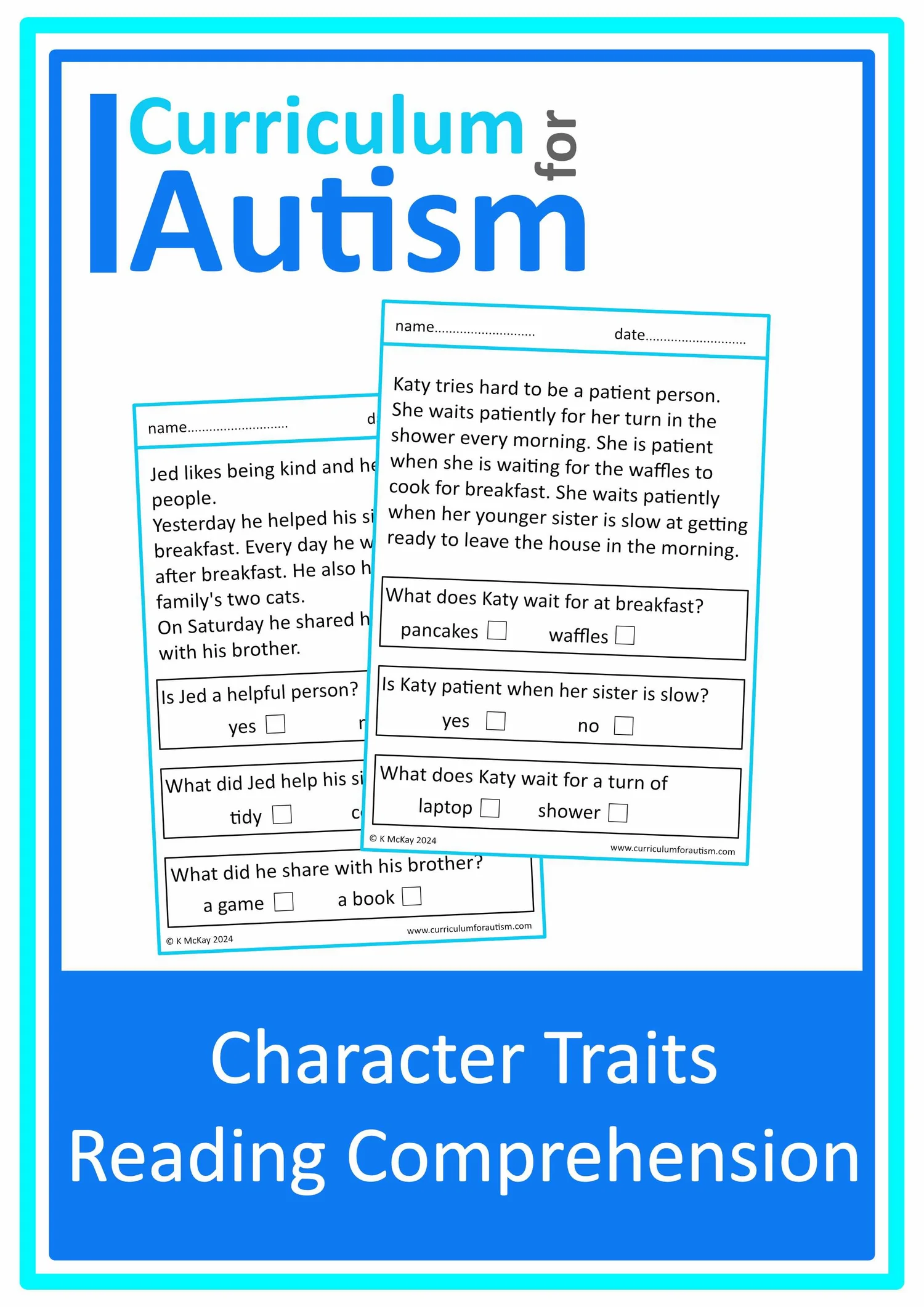 Comprehending Simple Questions Yes No Worksheets Autism Special ...